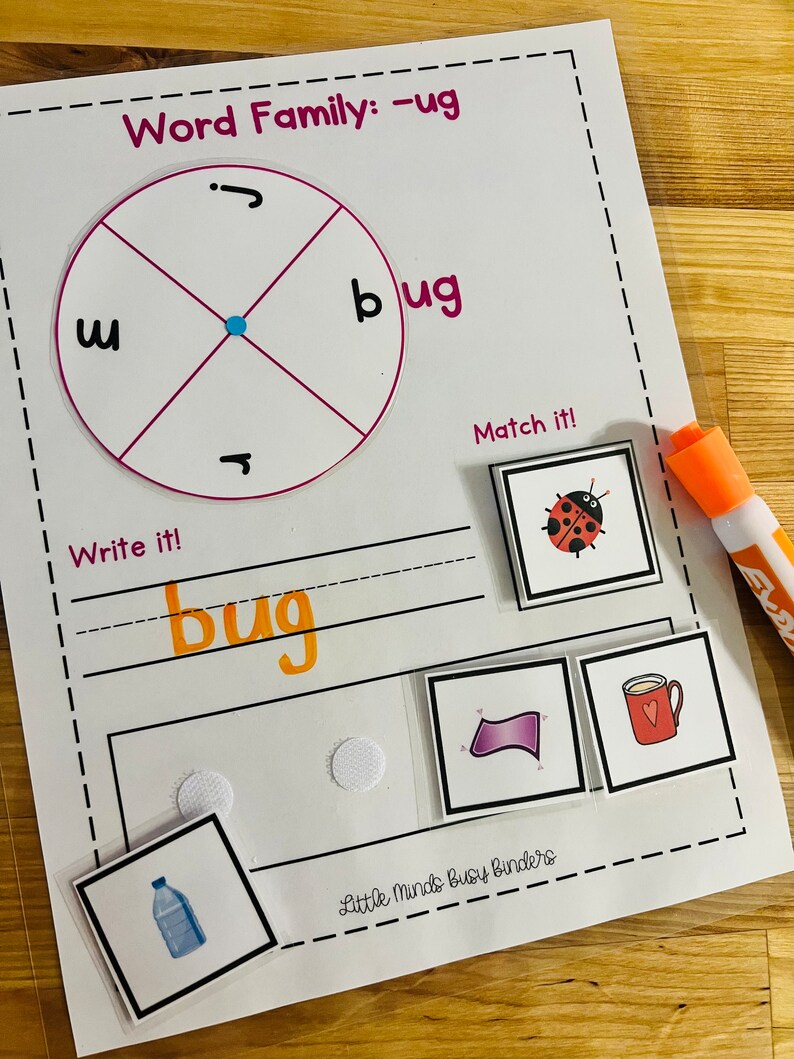 Word Family Activity Word Families Preschool Activity Word Activity ...