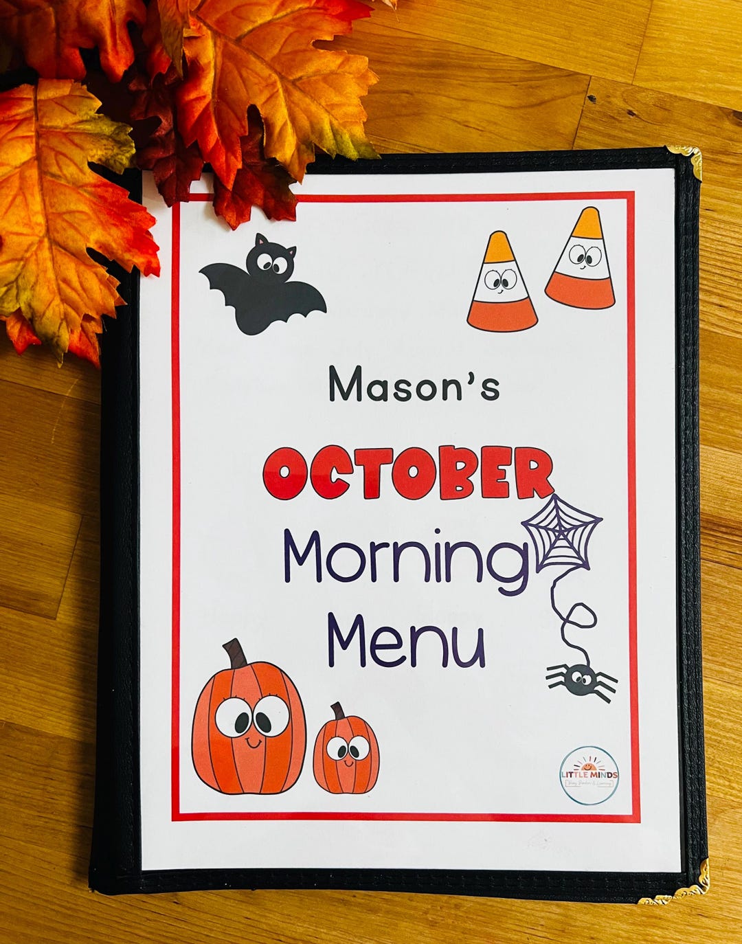 Personalized Morning Menu Binder Inserts: Preschool and Kindergarten ...