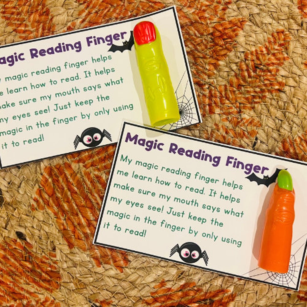 Magic Reading Fingers Halloween Witch Finger Tag Instant Download ...