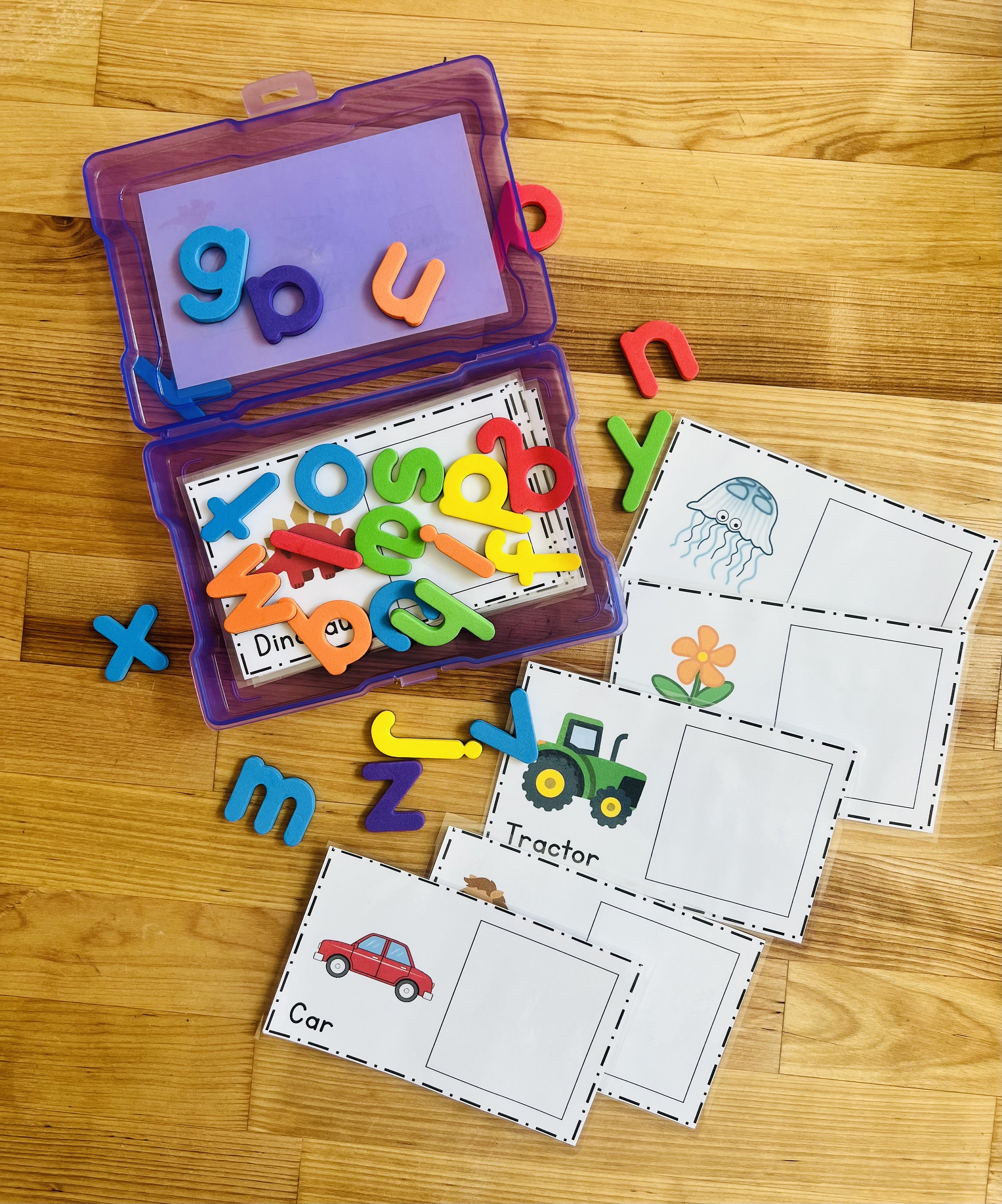 Beginning Sounds Letter Match Task Box Kindergarten Initial Sounds Task ...