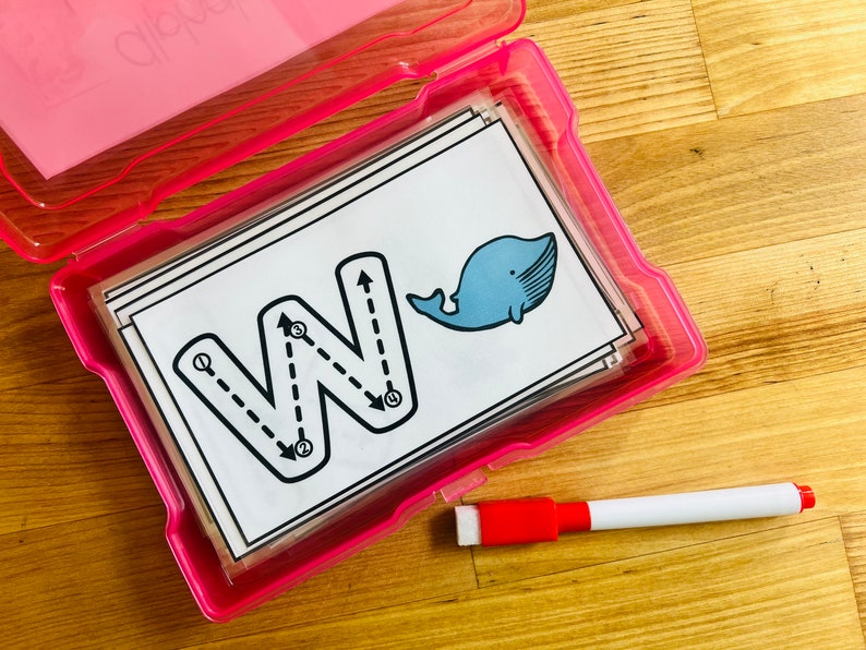 Lowercase Alphabet Tracing Task Box: Preschool Letter Learning - Etsy