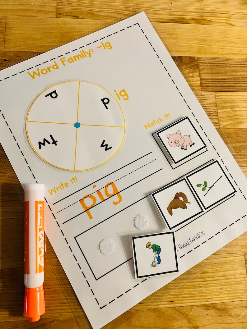 Word Family Activity Word Families Preschool Activity Word Activity ...