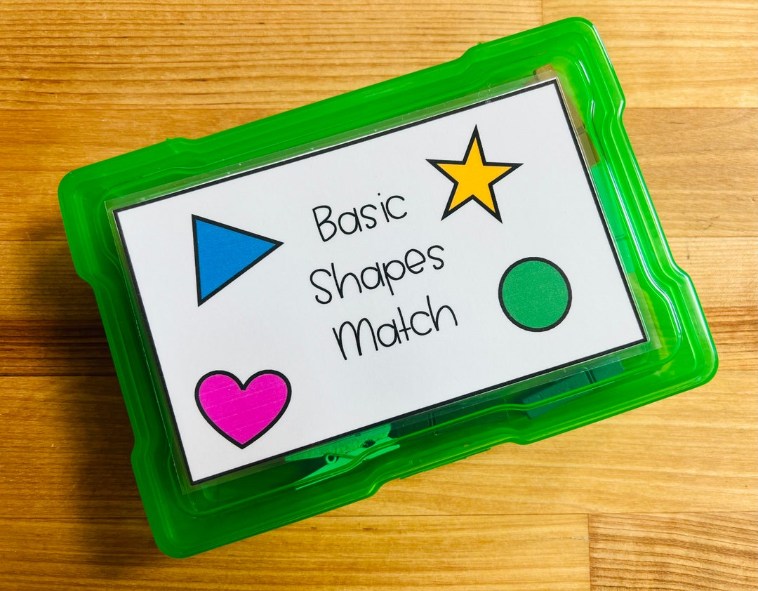 Shape Matching Task Box: Preschool Special Education Activity - Etsy