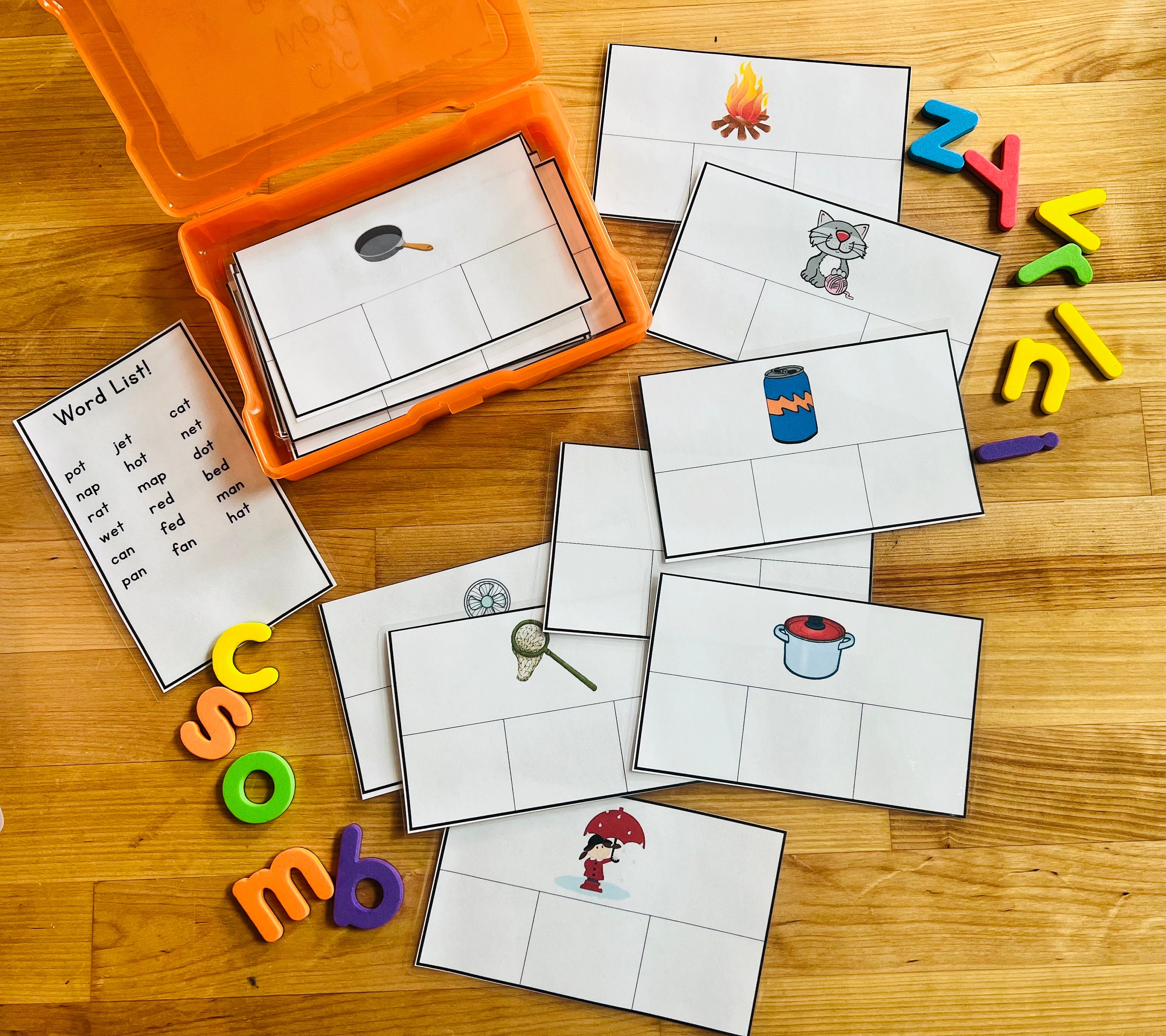 CVC Word Building Task Box Kindergarten Word Building Task Box ...