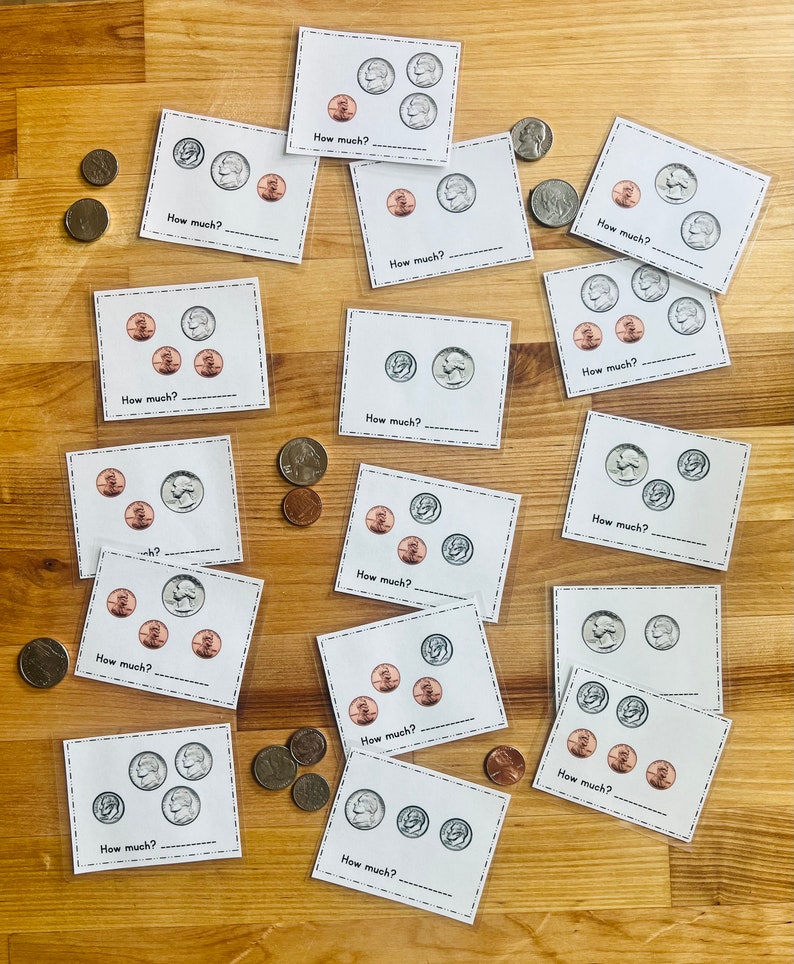 Money Math Cards, Counting Money, Math Task Cards, First Grade Math ...