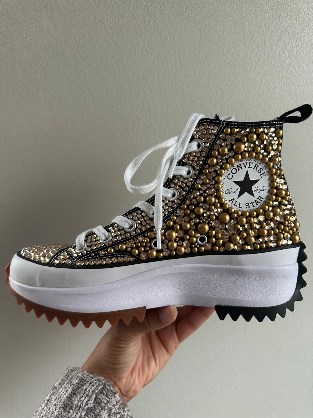 Womens Custom Platform Bling Sneakers - Etsy