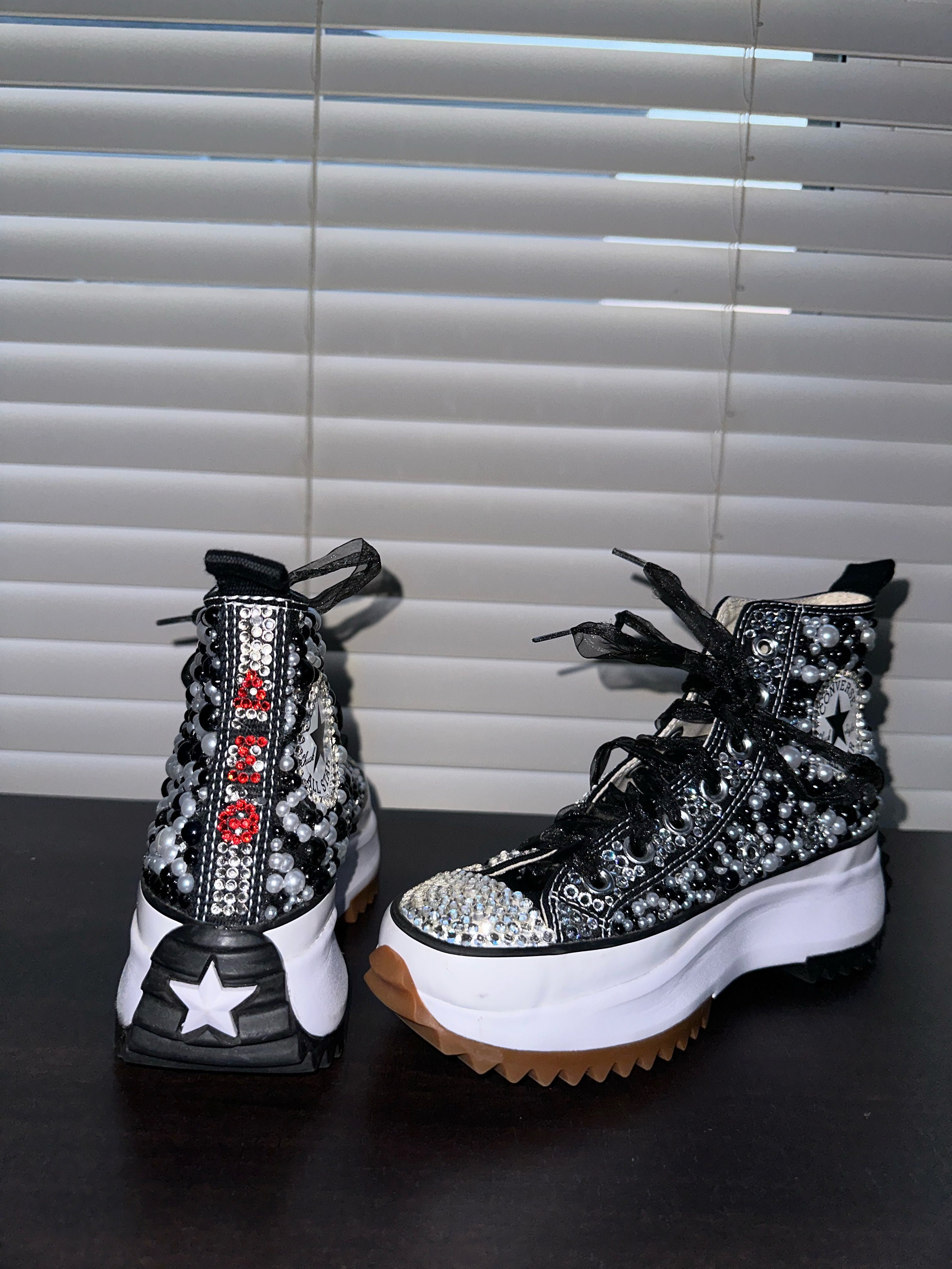 Womens Custom Platform Bling Sneakers - Etsy