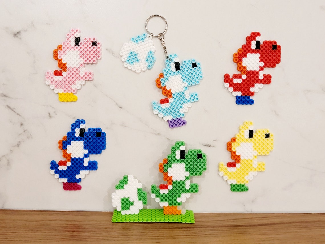 Super Mario Yoshis and Yoshi Egg Green Yoshi Red Blue Pink Yellow ...