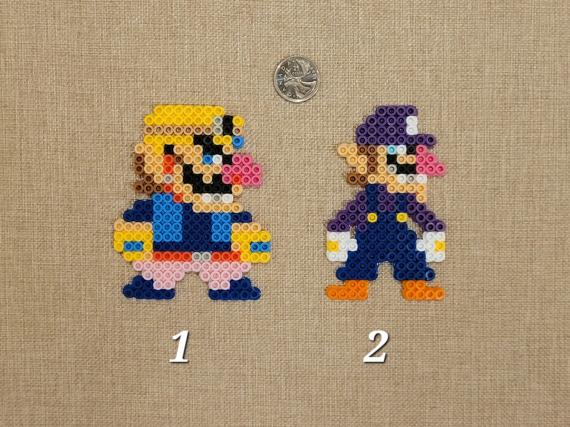 Super Mario Archnemesis Bowser Donkey Kong Wario Waluigi Perler Beads ...