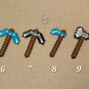 Minecraft Tools, Weapons, Armor Perler Bead Keychains & Magnets - Etsy