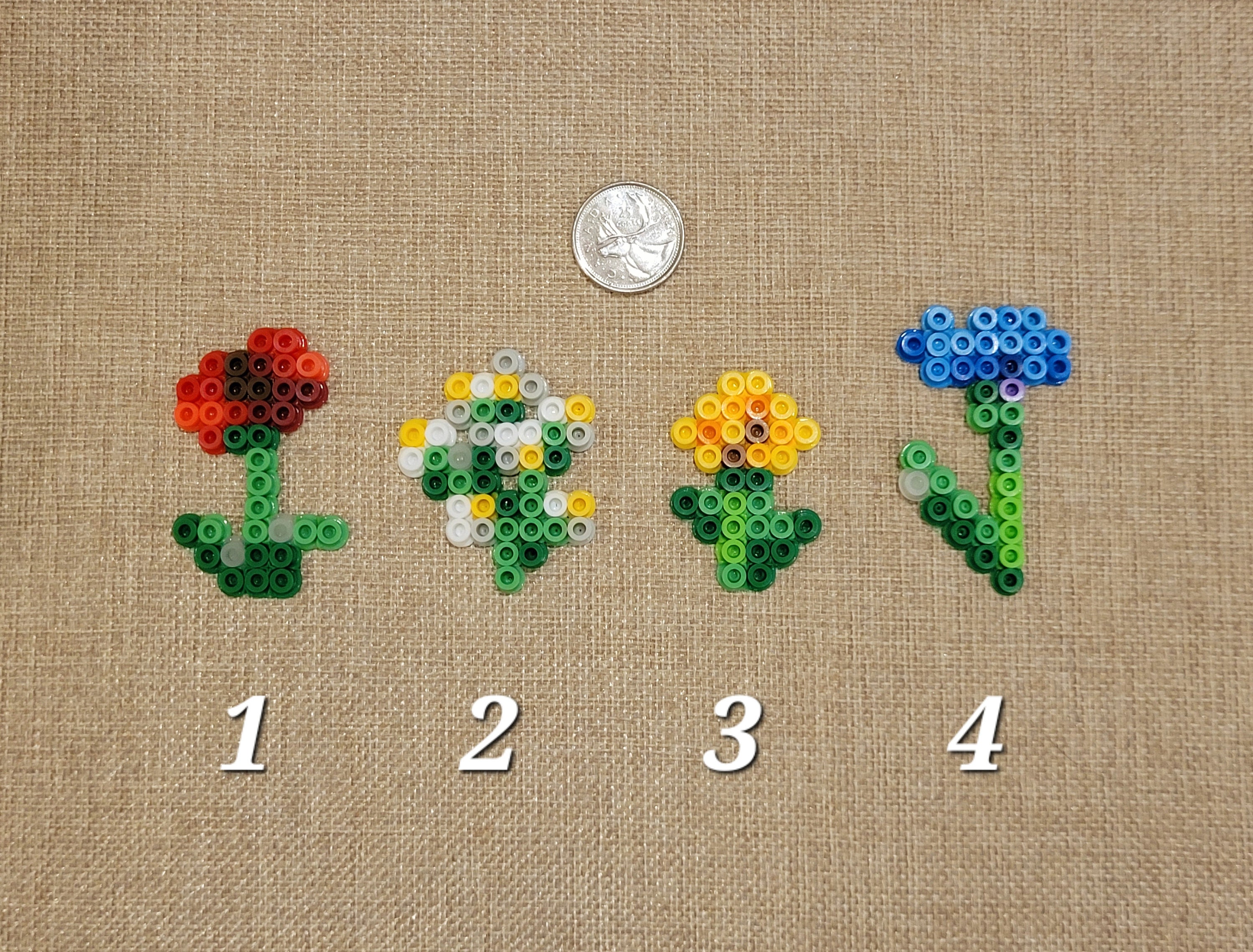 Minecraft Flowers Tulip Blue Orchid Lily of the Valley Perler Bead ...