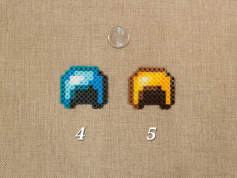 Minecraft Tools, Weapons, Armor Perler Bead Keychains & Magnets - Etsy