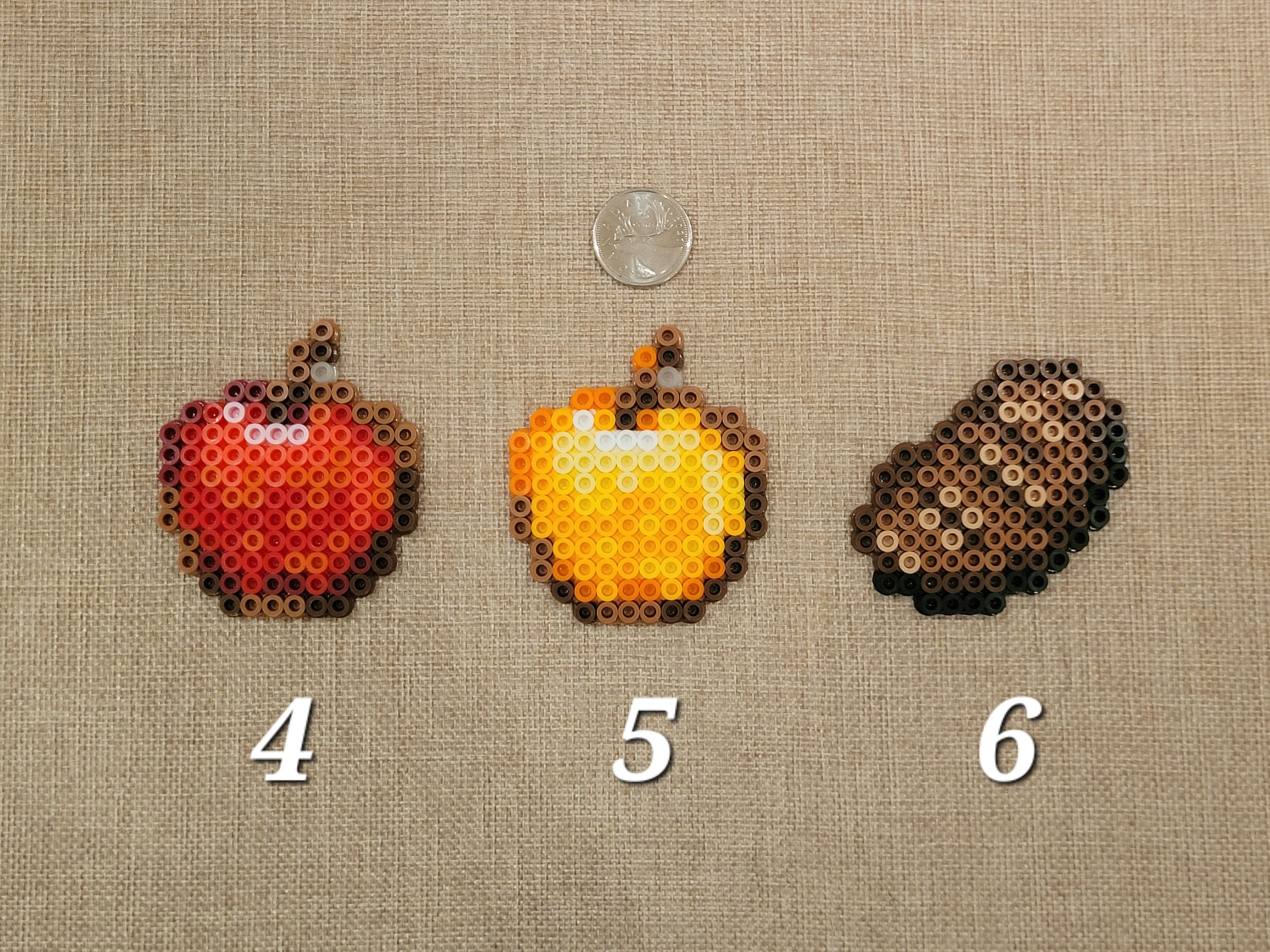 Minecraft Food Golden Apple Cake Perler Bead Keychains & - Etsy