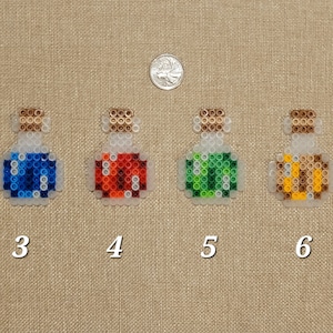 Minecraft Items Potions Bucket Ender Pearl Heart Hunger Perler Bead ...