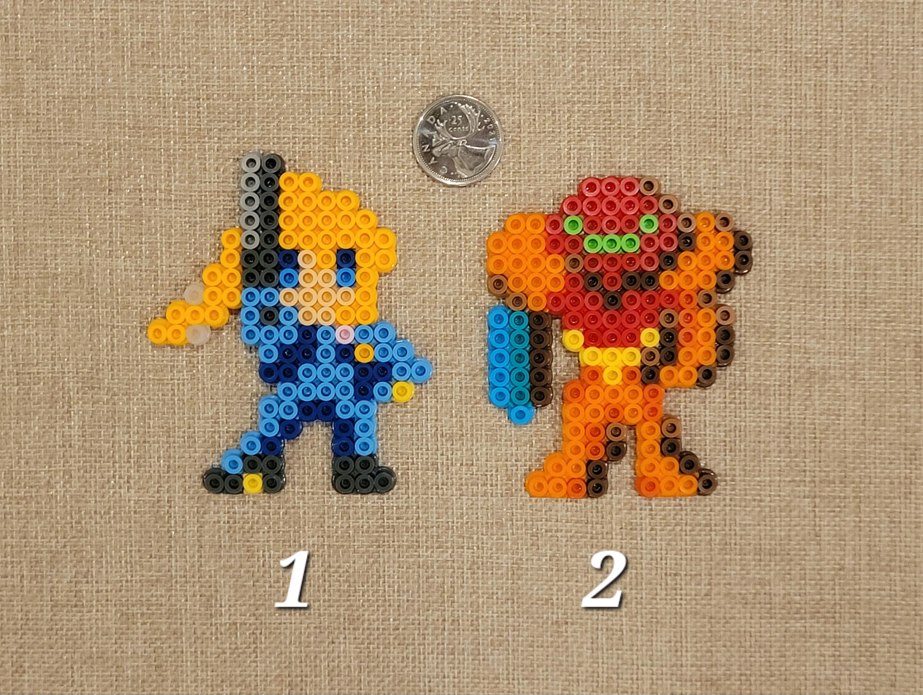 Metroid Samus Zero Suit Samus Perler Bead Keychains Figurines & Magnets ...