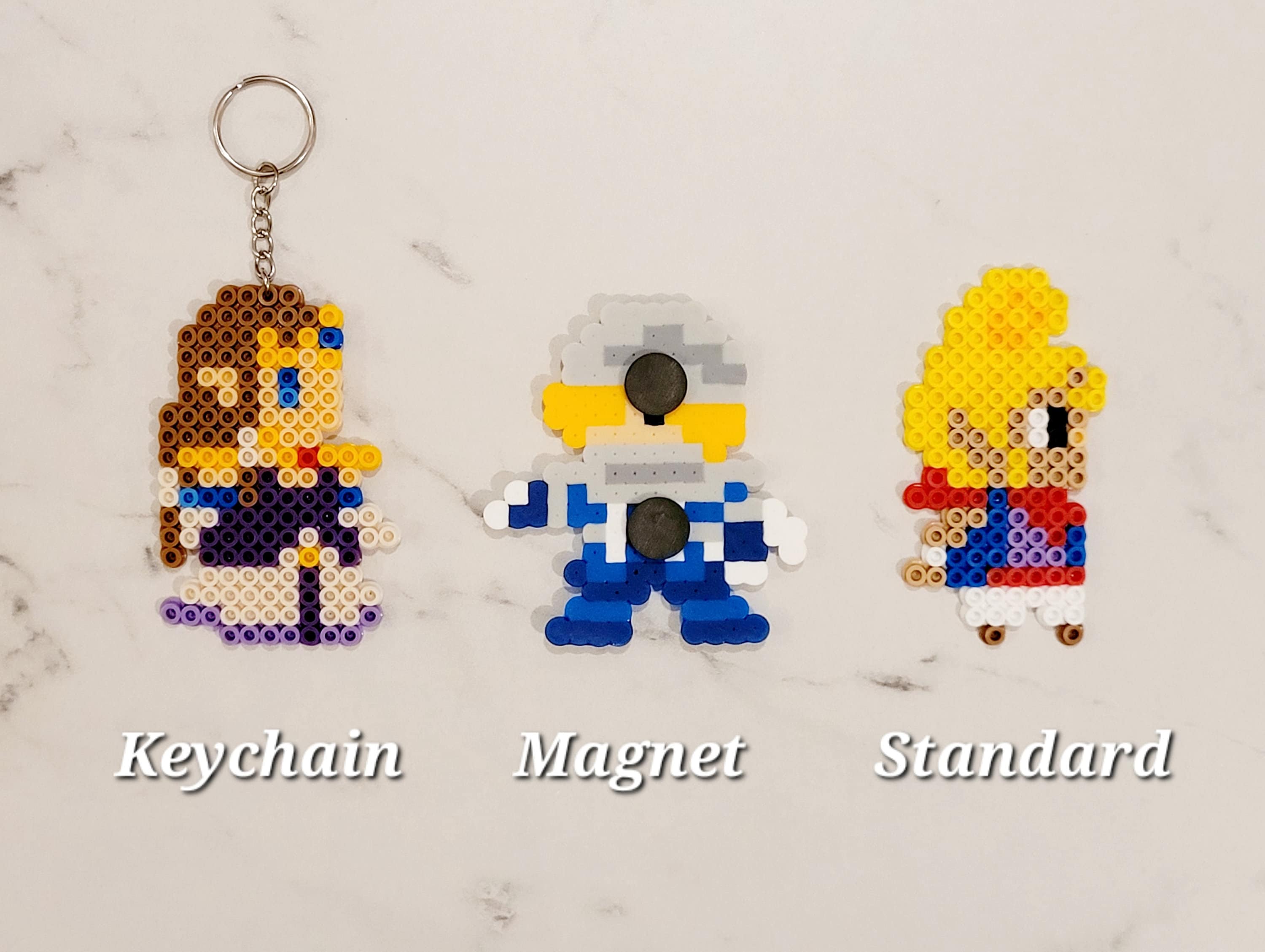 Zelda 8-bit Link Sheik Ganondorf Tingle Tetra Perler Beads Keychains ...