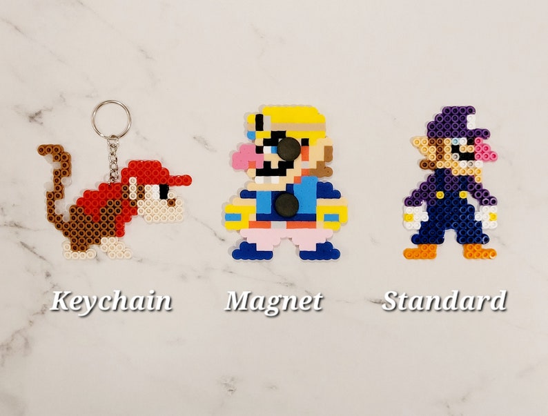 Super Mario Archnemesis Bowser Donkey Kong Wario Waluigi Perler Beads ...