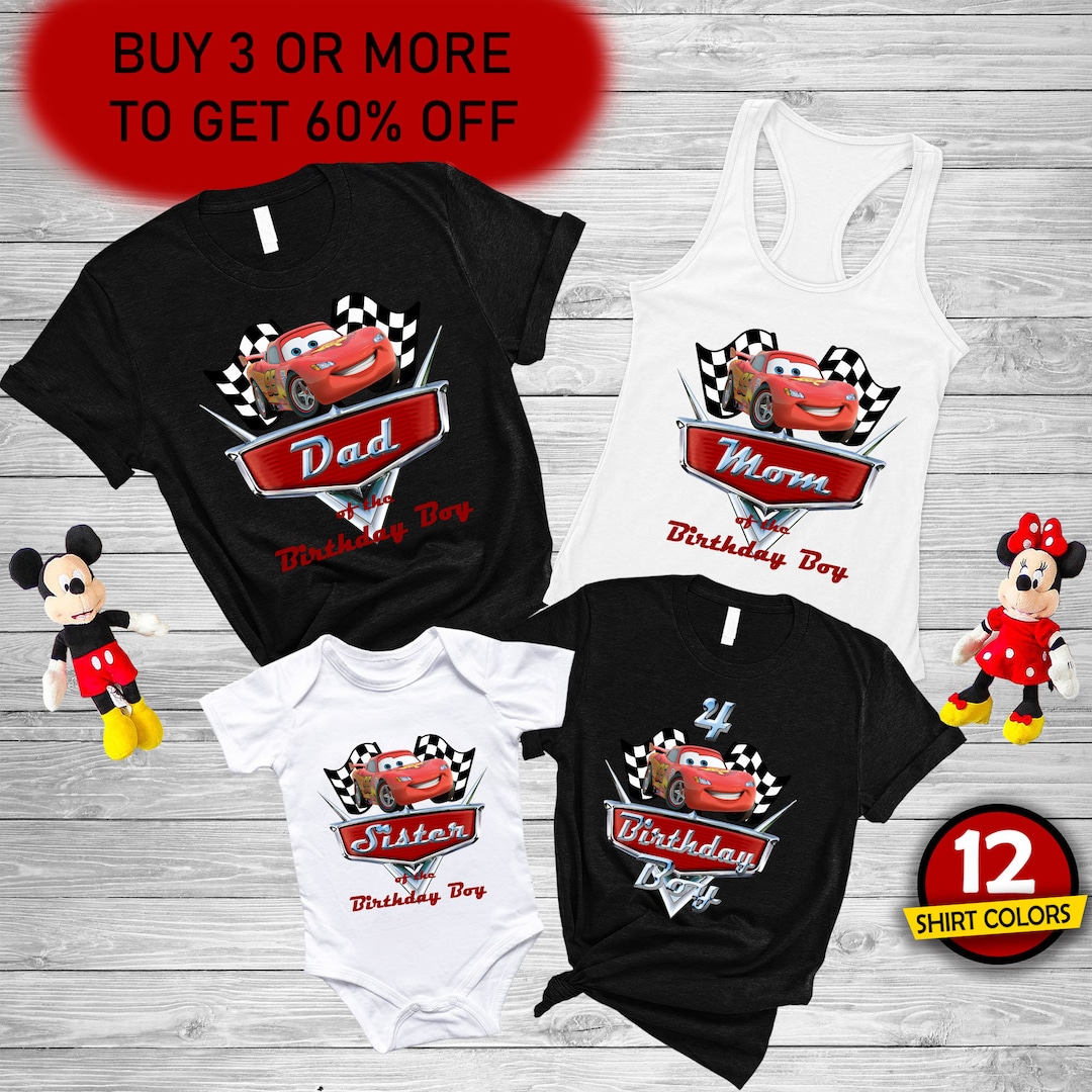 Cars Birthday Family Matching Shirt, Lightning Mcqueen Family Birthday ...