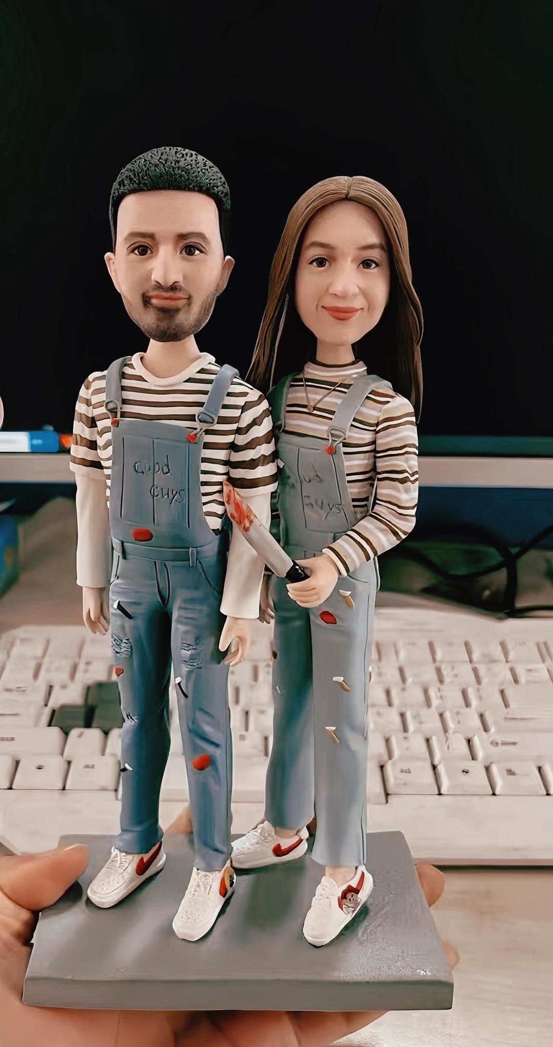 Custom Action Figure for Couples, Handcrafted Custom Clay Figurine ...