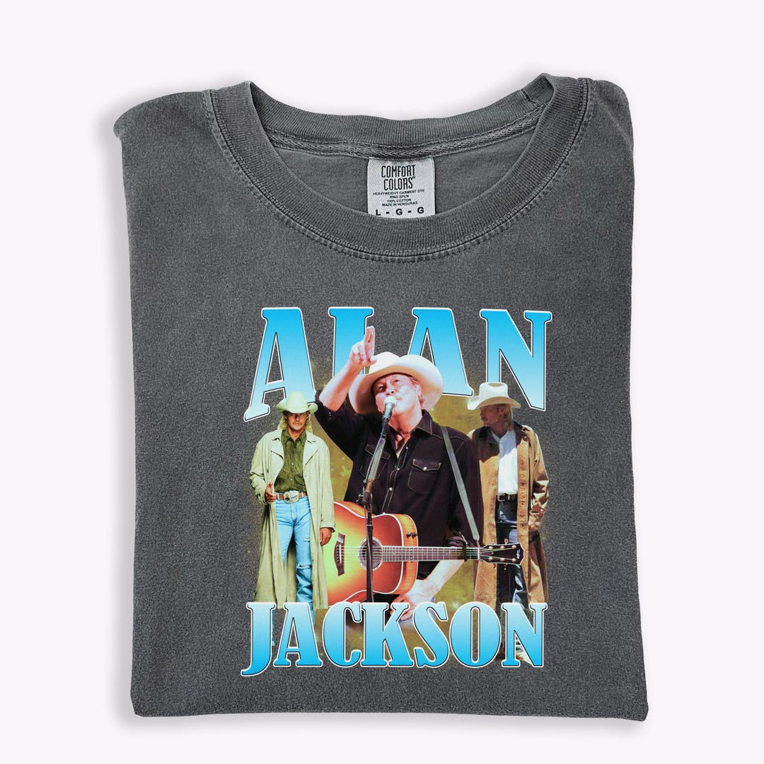 Alan Jackson Concert Tshirt Comfort Colors Unisex Tee Vintage Style ...