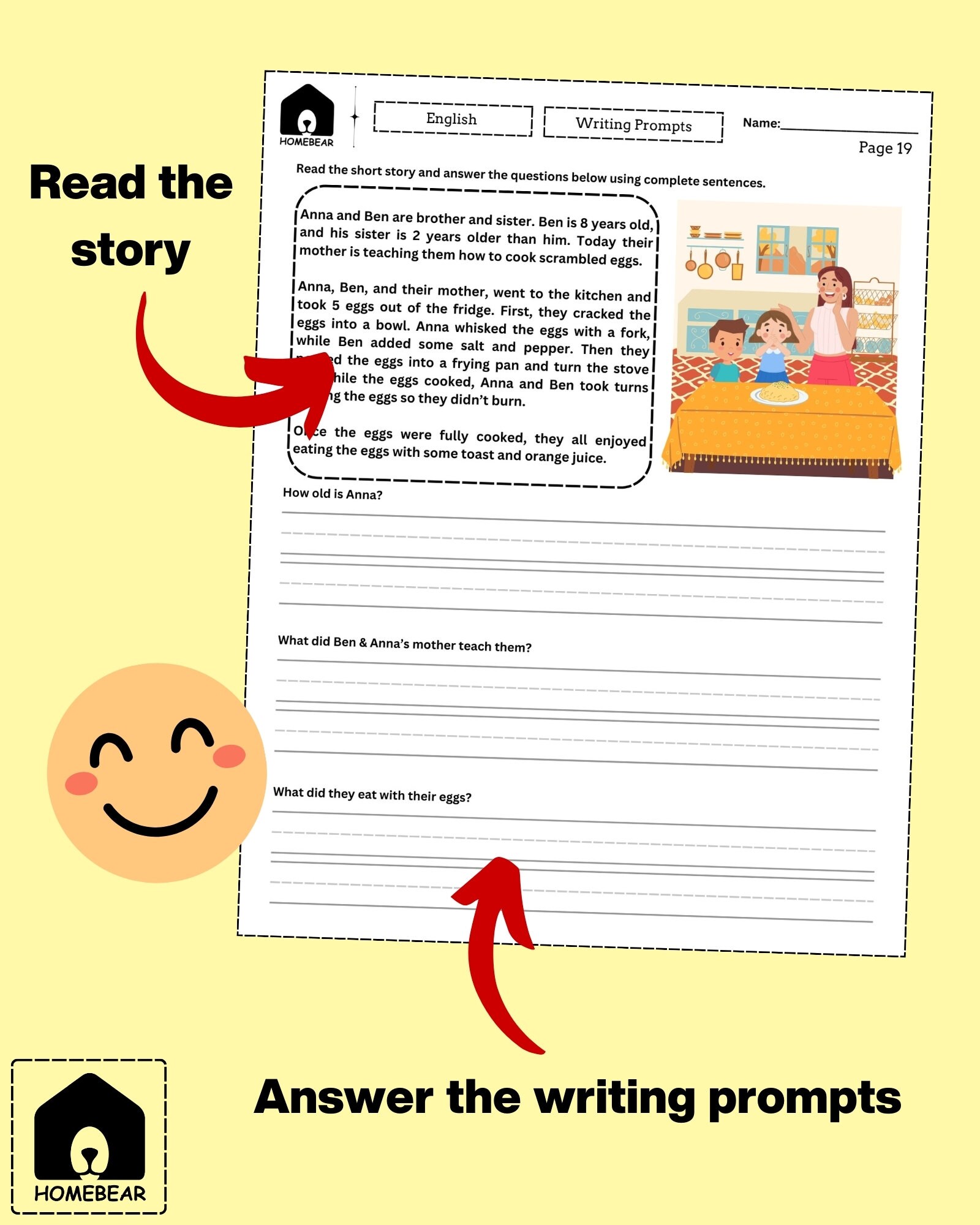 2nd Grade Reading & Writing Worksheet, Short Stories With Questions ...
