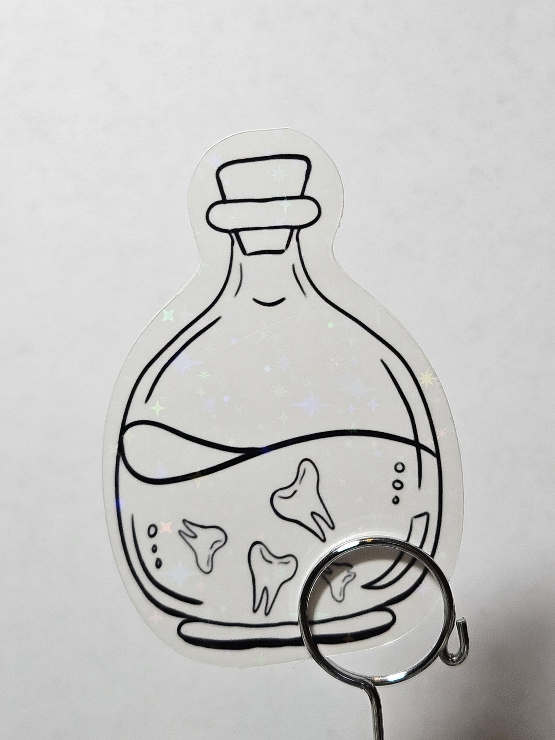 Holographic Potion Bottle With Teeth - Etsy
