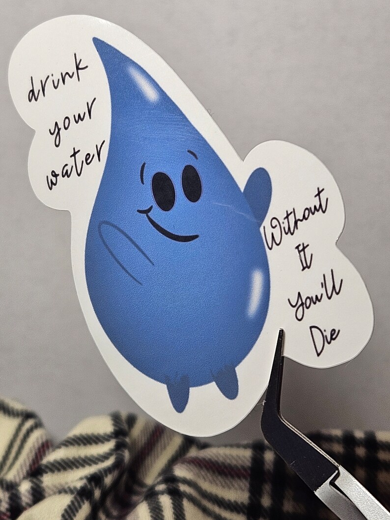 Drink Your Water Sticker, Water Reminder Sticker, Water Bottle Sticker ...
