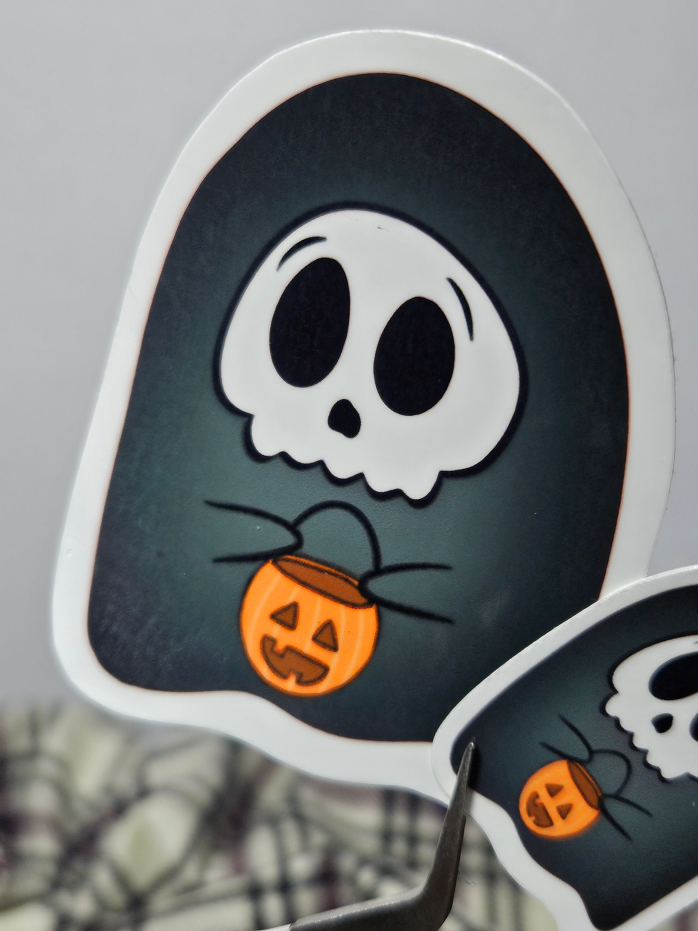 Grim Reaper Sticker, Trick Or Treating Grim Reaper, Halloween Reaper ...