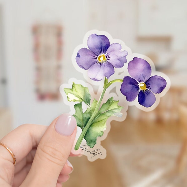 Violet Flower Decal - Etsy