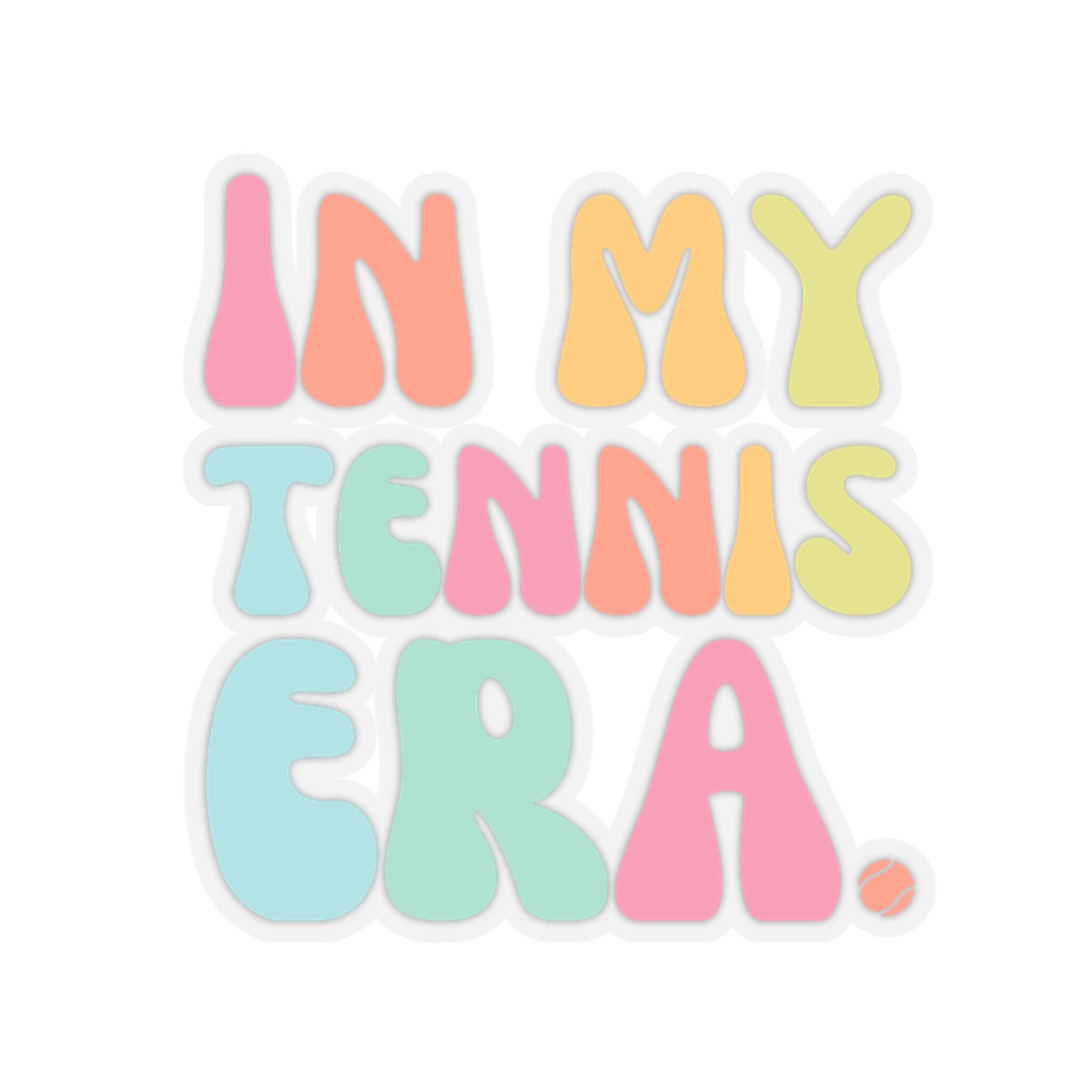 In My Tennis Era Sticker, Trendy Tennis Sticker for Female Athletes ...
