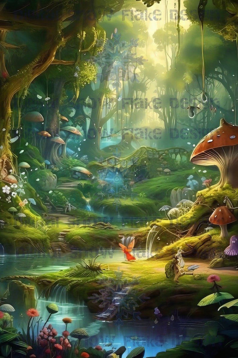 Enchanted Landscape | Fantasy Wall Art | Digital Print | Home Décor - Etsy