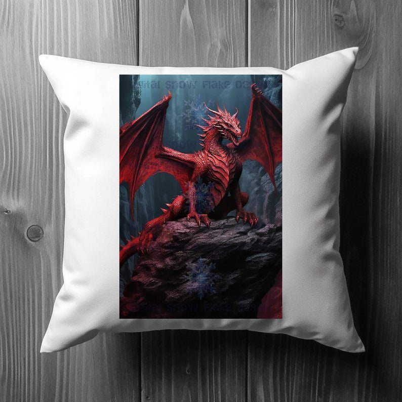 Red Dragon Art Instant Digital Download Fantasy Artwork in High ...