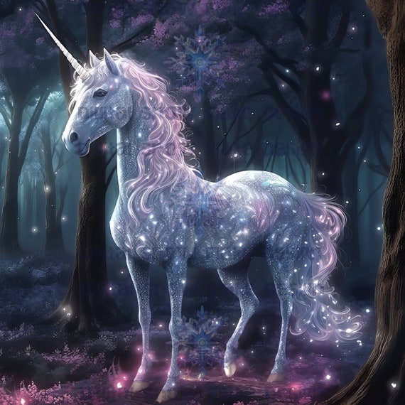Unicorn Digital Art Digital Art Style View Of Fantasy Unicorn