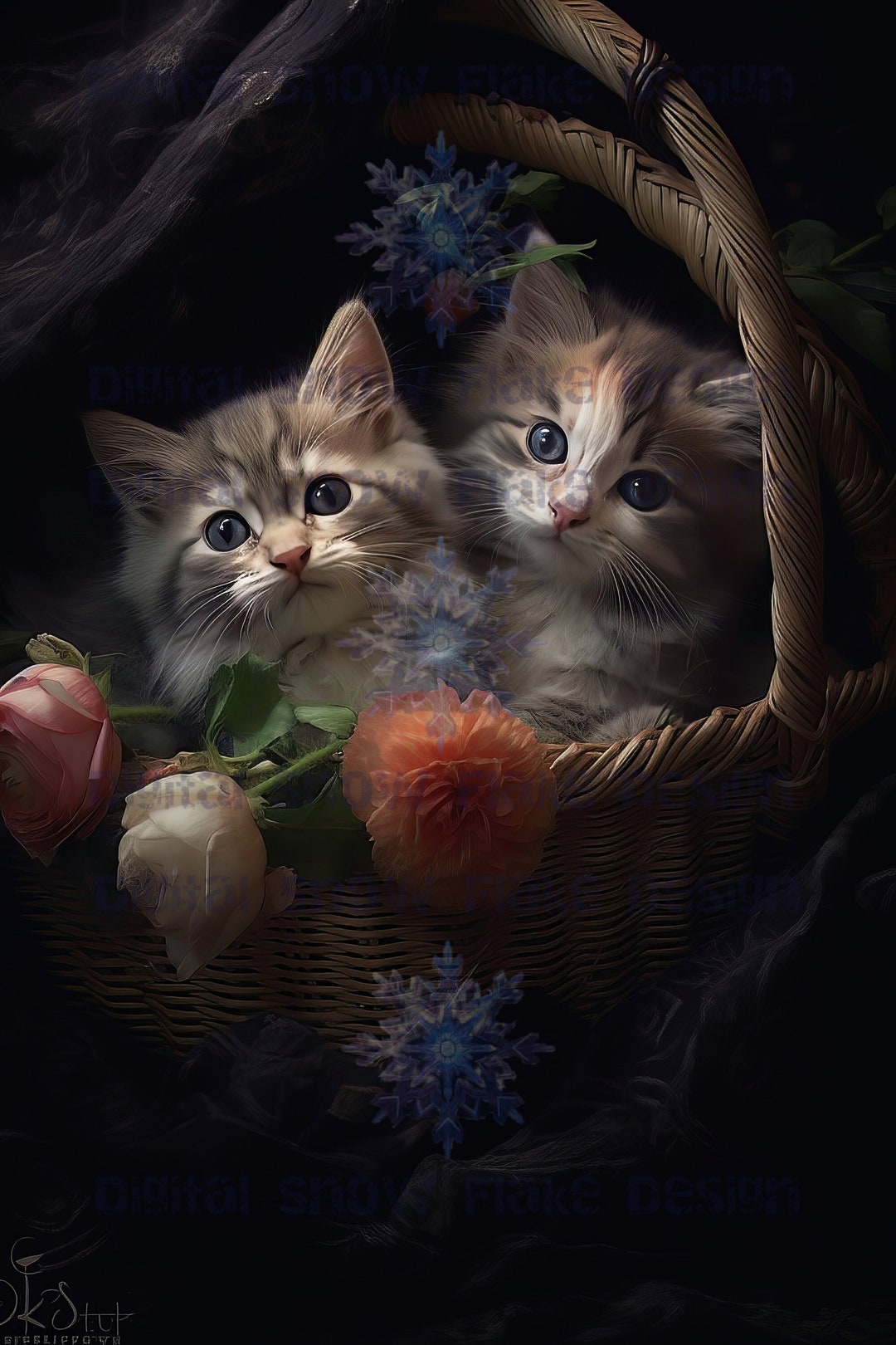 Cat Art | Digital Download | Instant Download | Home Decor | Kitten ...