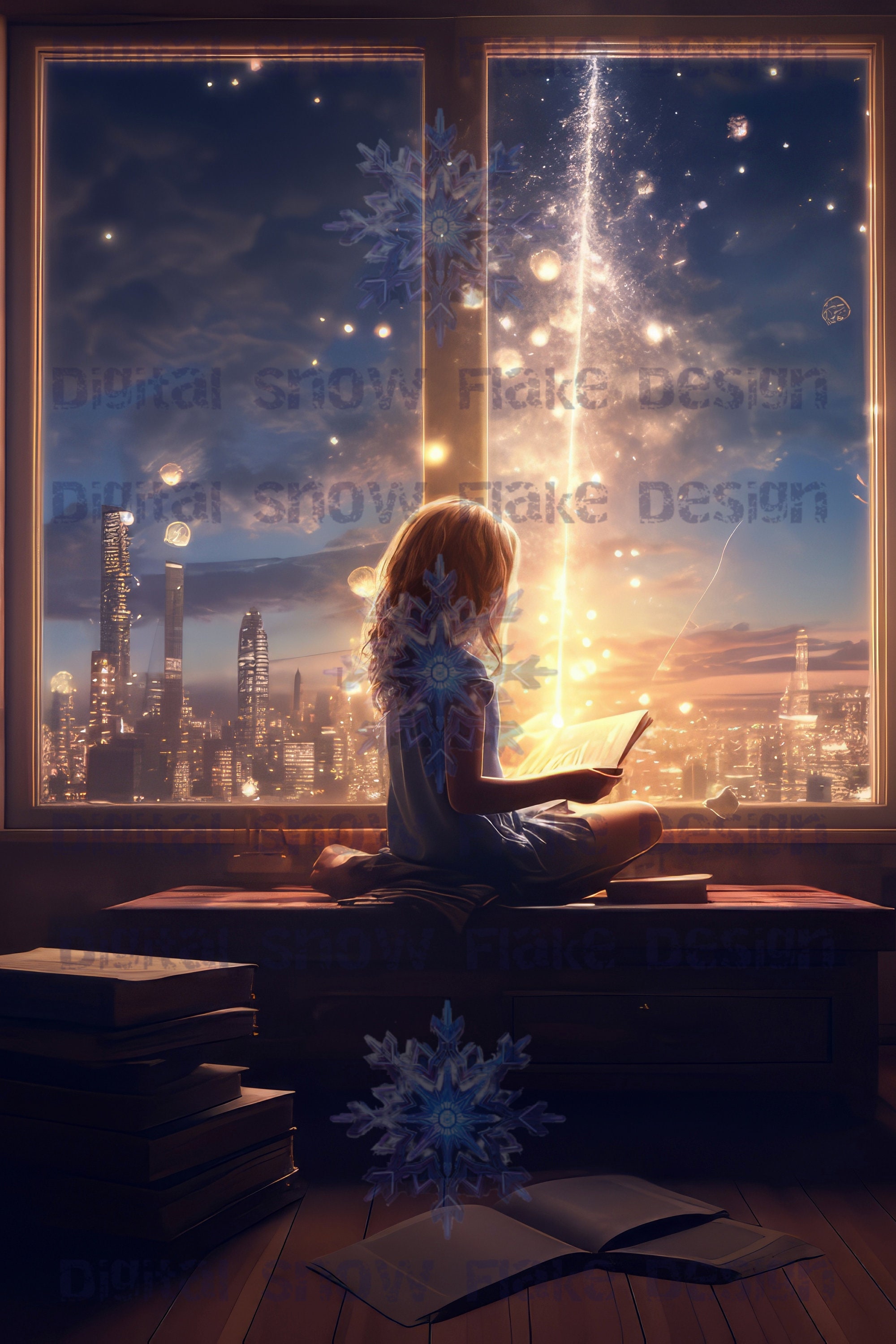 Magical Little Girl Storybook Art | Fantasy Digital Art | Home Decor ...