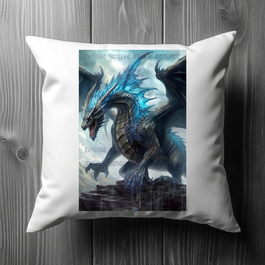 Blue Dragon Art | Instant Digital Download | Fantasy Artwork in High ...