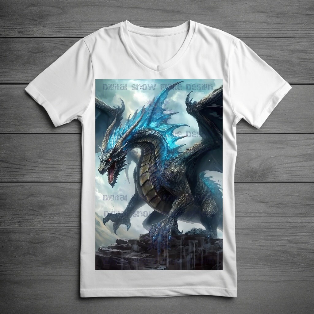 Blue Dragon Art | Instant Digital Download | Fantasy Artwork in High ...
