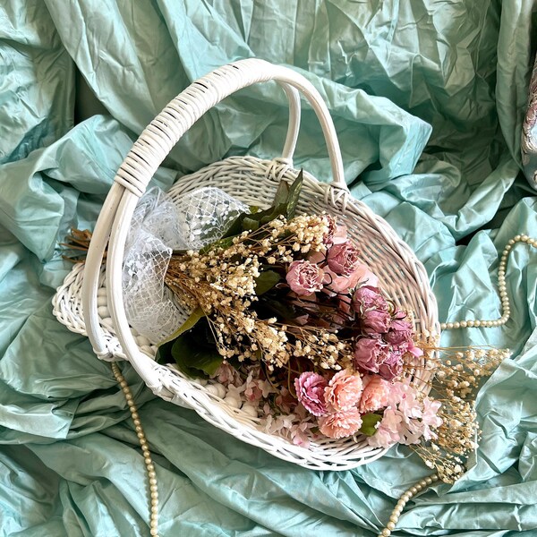 Silk Flower Basket - Etsy