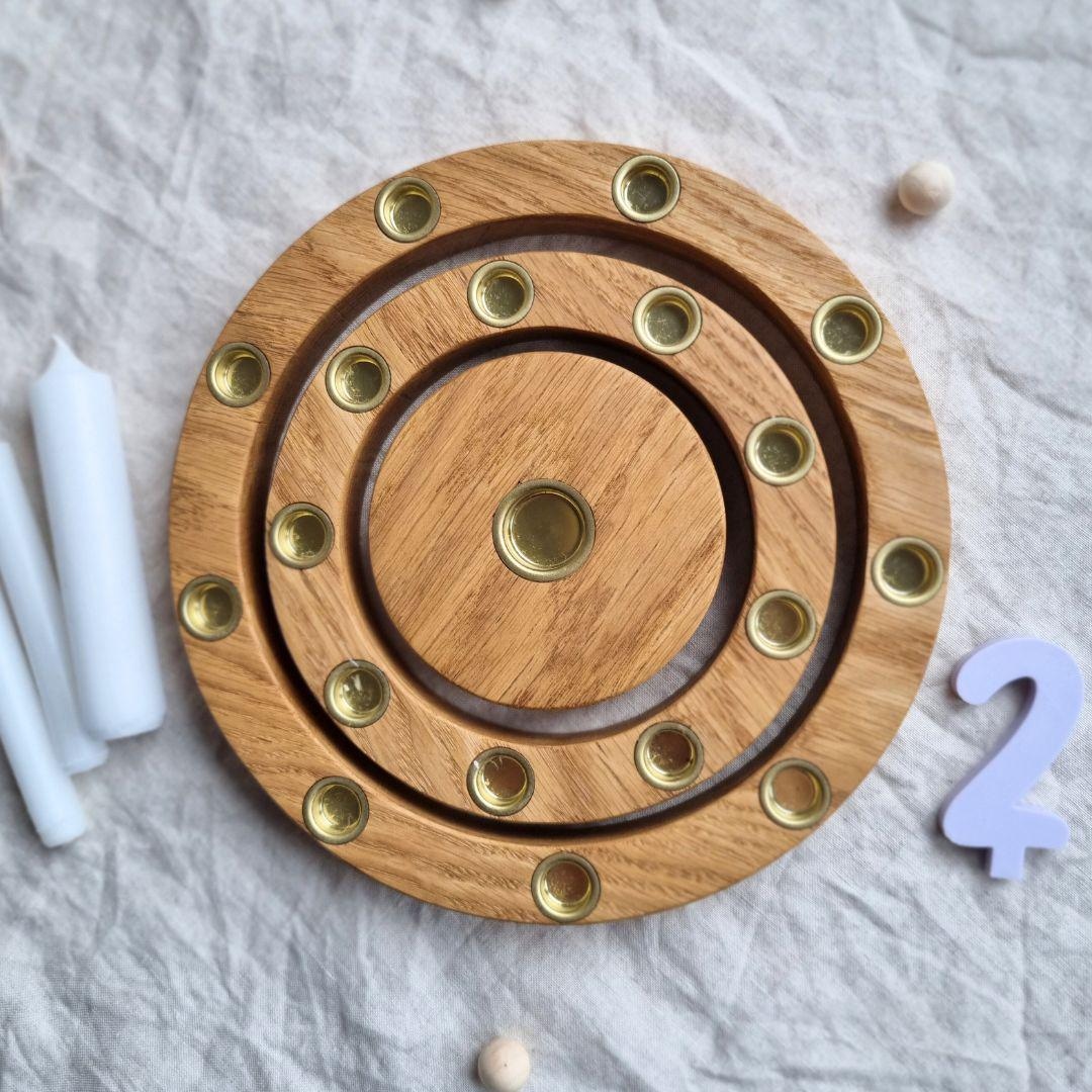 Natural Oak Birthday Ring – Space for Life's Light & 18 Candles - Etsy