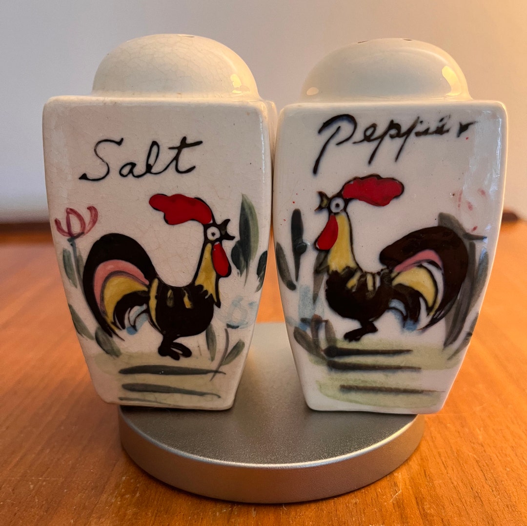 Vintage Rooster Salt and Pepper Shakers - Etsy
