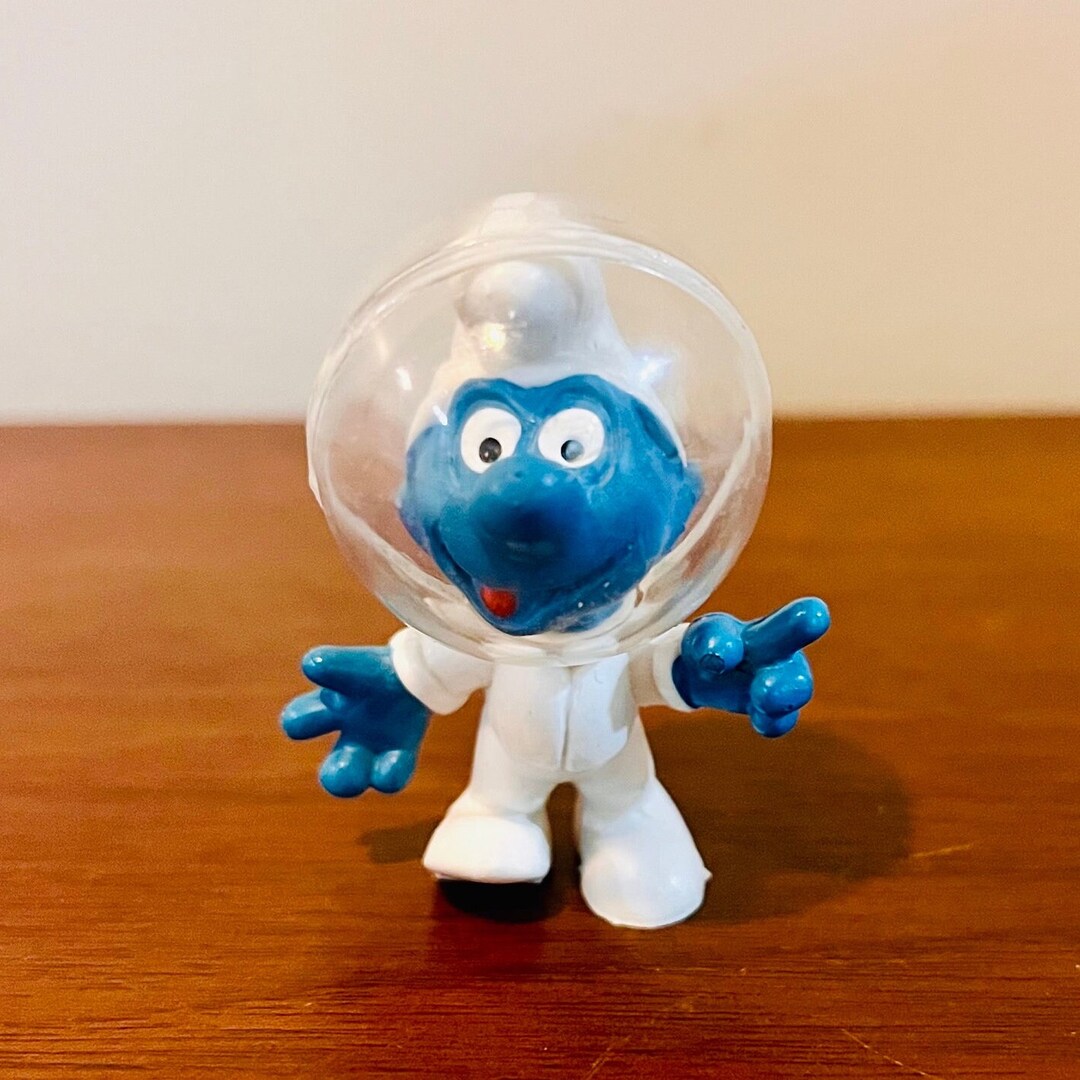 Vintage 1965 Smurf Action Figure. Astronaut Astro Smurf. Made in ...