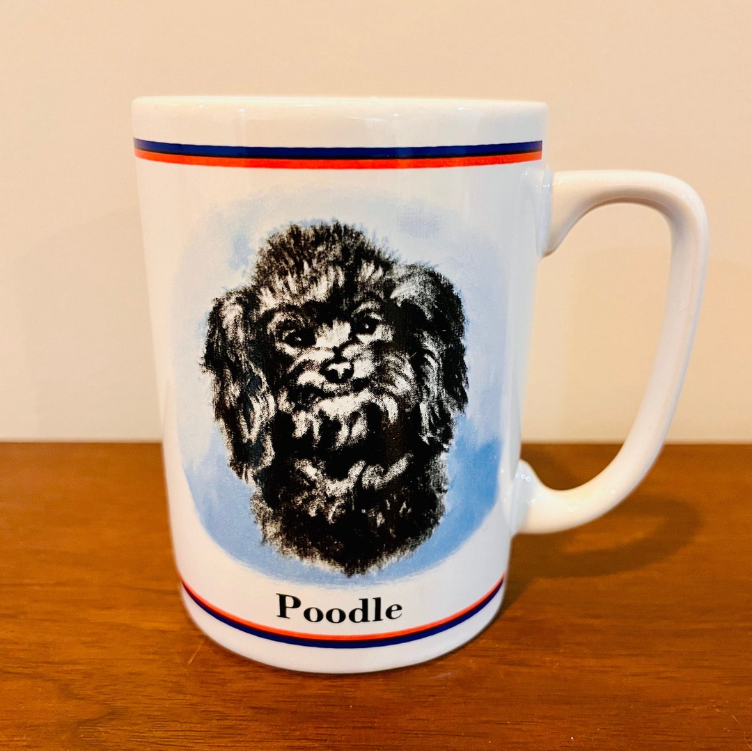 Vintage Ceramic Dog/poodle Mug by Papel Illustrated by R. Maystead - Etsy