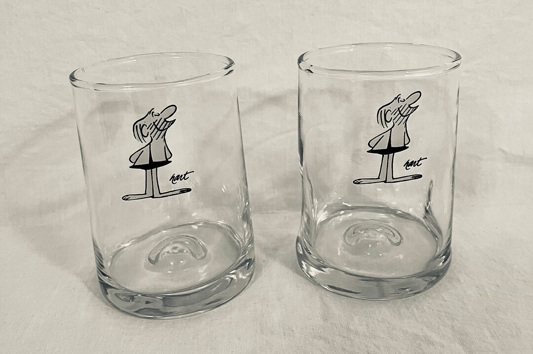 2 Vintage Mid Century BC Comics Ice Age Drinking Glasses With Caveman ...