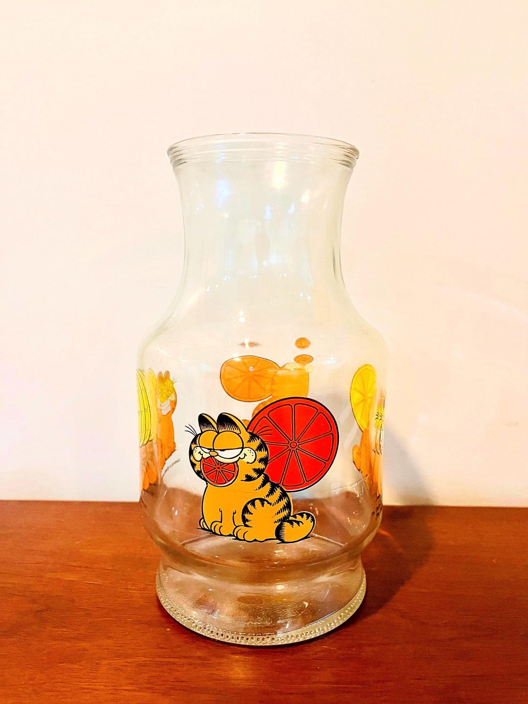 Vintage 1978 MCM Anchor Hocking Garfield Juice Pitcher or Carafe. Jim ...