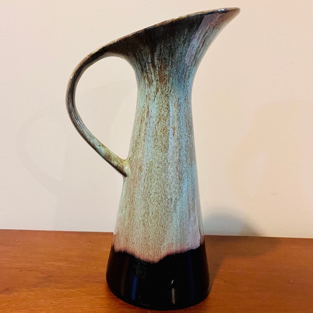 Vintage MCM Red Clay Glazed Pottery Pitcher/ceramic Jug. Retro Pottery ...