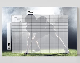 Printable Super Bowl Squares Halftime 100 Squares Game Instant Download ...