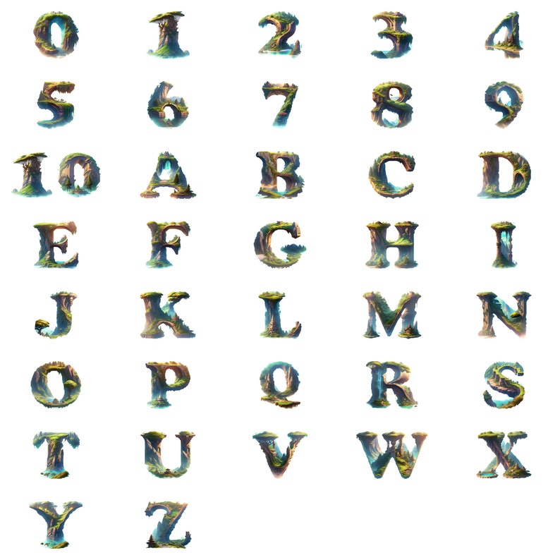 Zelda PNG Letters and Numbers Hyrule's Legendary PNG Files Design A-Z ...
