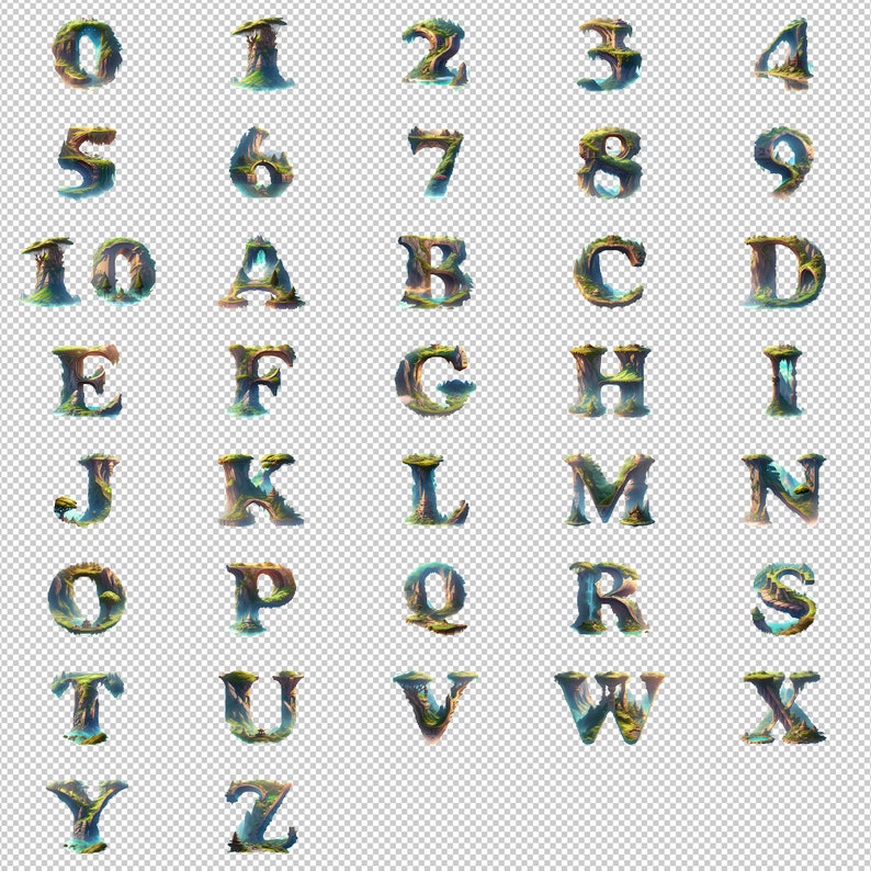Zelda PNG Letters and Numbers Hyrule's Legendary PNG Files Design A-Z ...