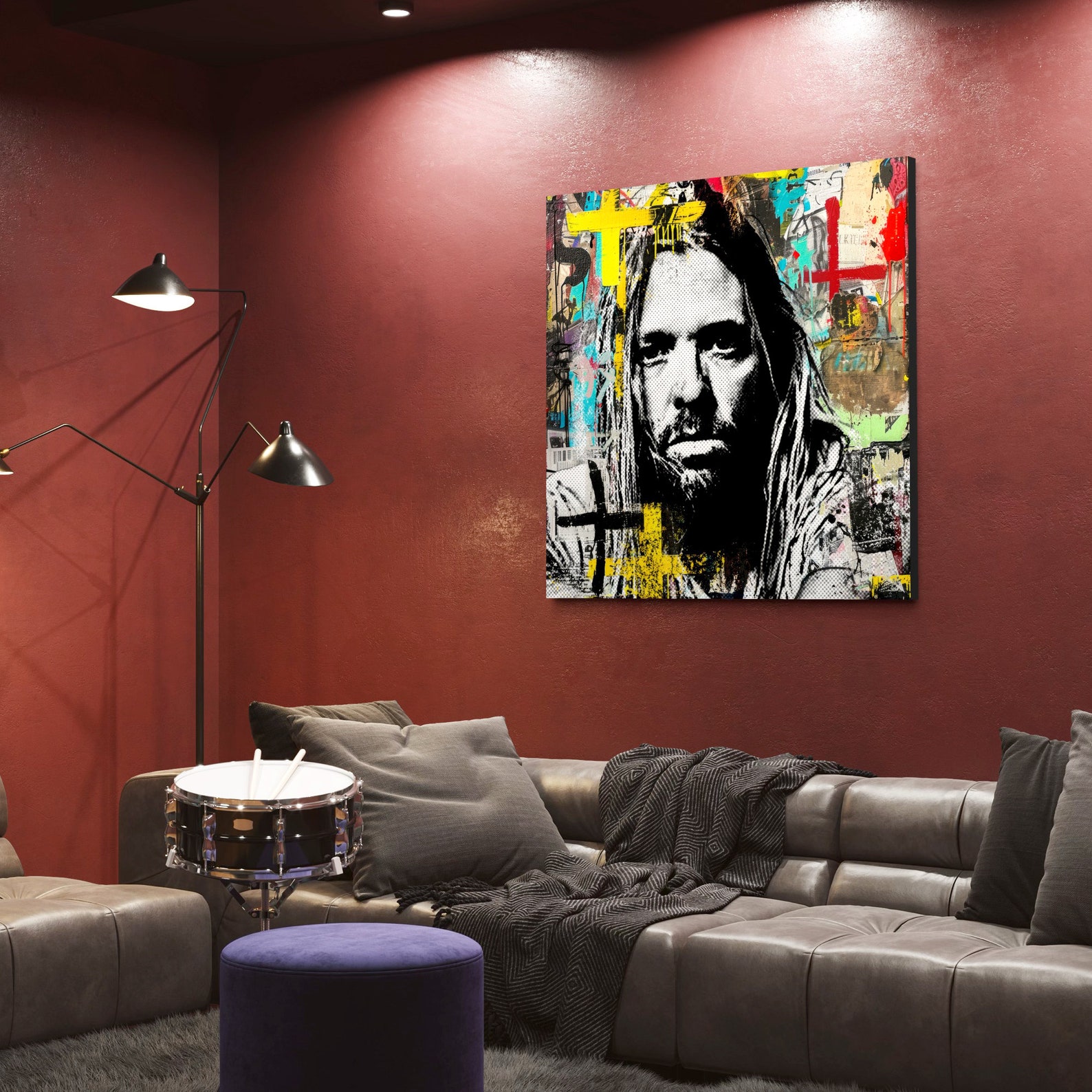 Taylor Hawkins Grunge Pop Art Print - Digital Download | Edgy Wall Art ...