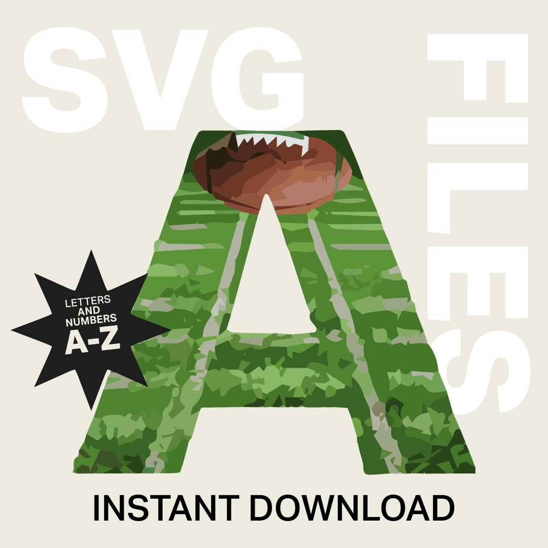 Football Font SVG: Sport Alphabet & Numbers (instant Download) - Etsy UK